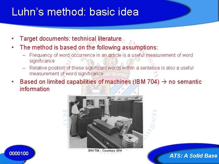 Automatic Text Summarization A Solid Base Martijn B