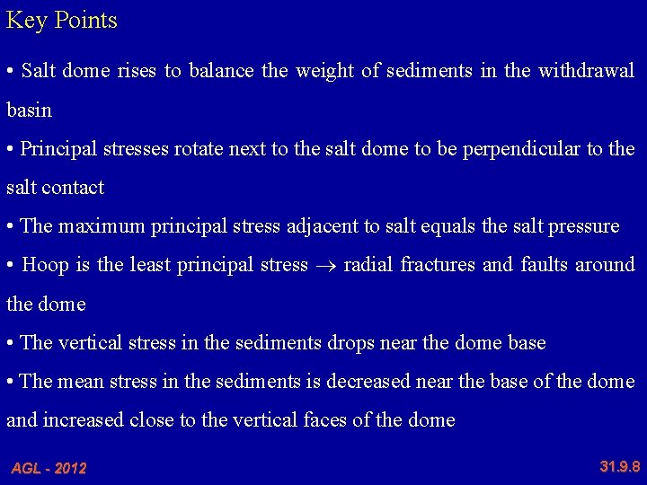 Geomechanics of a rising salt dome MariaKaterina Nikolinakou