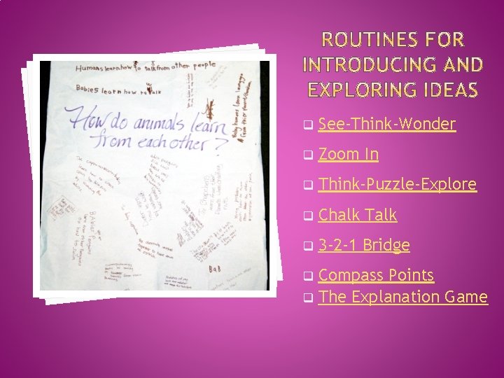 Making thinking visible by fostering four thinking ideals