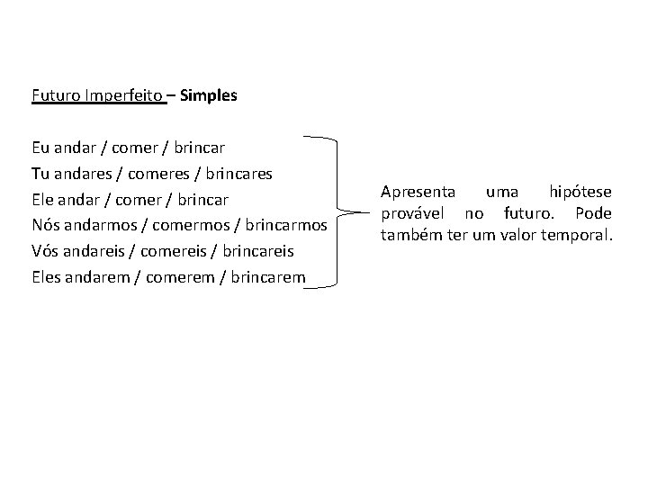 Verbos o Subclasses do Verbo o Modos e