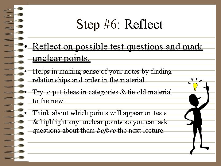 THE CORNELL NOTE TAKING SYSTEM Step 1 Prepare