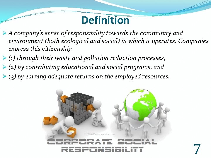 CORPORATE SOCIAL RESPONSIBILITY Content Introduction Meaning ...