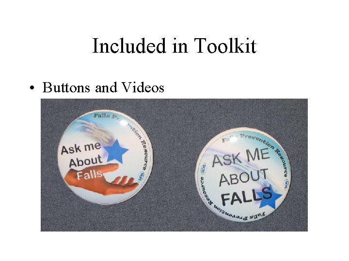 The Falls Toolkit Presentation Outline Background on Falls