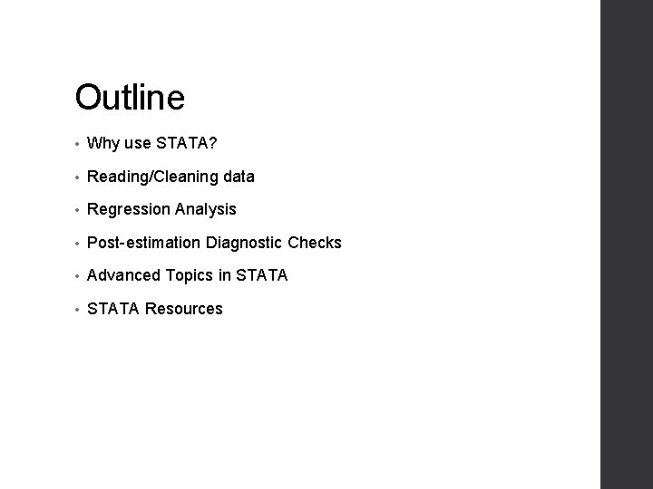 STATA Tutorial Jill Furzer Institute of Health Policy