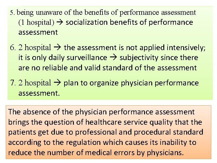 Barriers in Implementing Regulations of Physician Performance Assessment