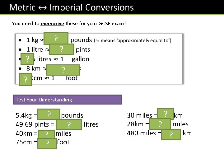 GCSE Units Dr J Frost jfrosttiffin kingston sch