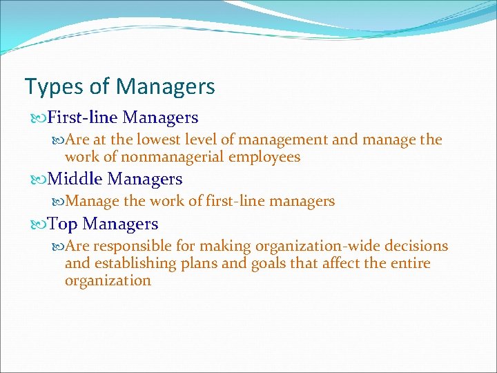 Management Who Are Managers Manager Someone who works