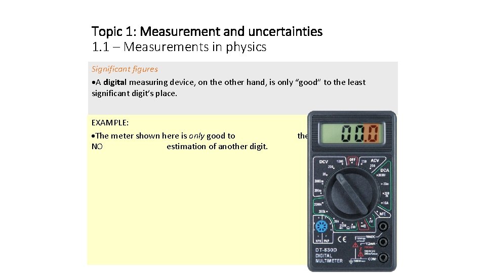 1 1 Precision and Uncertainty DP Physics G