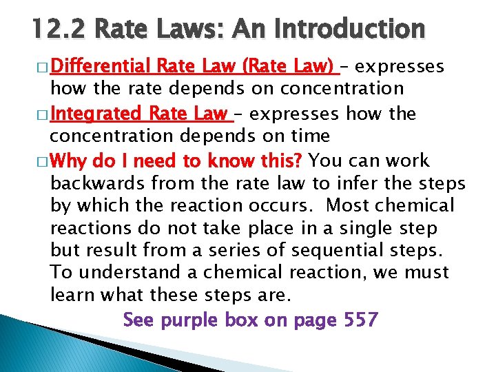 CHEMICAL KINETICS Chapter 12 12 1 Reaction Rates