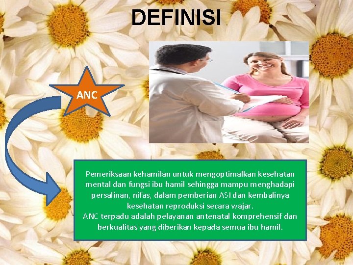 PEMERIKSAAN FISIK IBU HAMIL DEFINISI ANC Pemeriksaan kehamilan