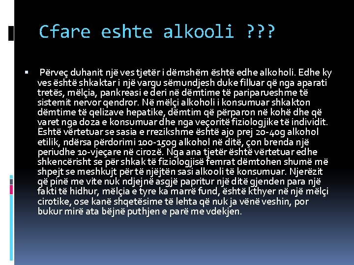 PROJEKT Tema Alkooli Lenda Kimi Emri Ina Zeneli