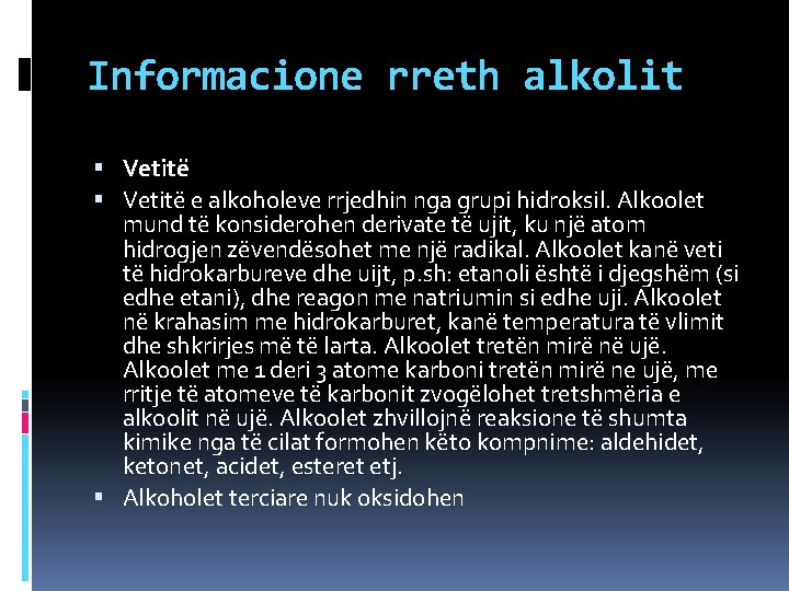 PROJEKT Tema Alkooli Lenda Kimi Emri Ina Zeneli