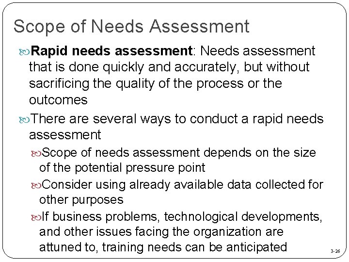 Needs Assessment Chapter 3 6 th Edition Raymond
