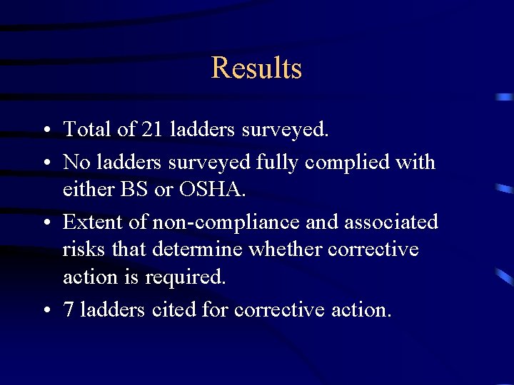FIXED LADDER SAFETY REVIEW JAC Safety Committee Meeting
