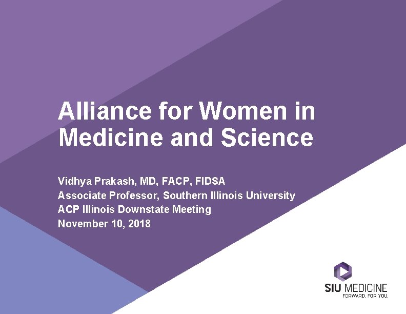 Alliance for Women in Medicine and Science Vidhya