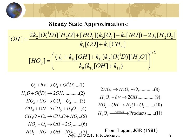 LECTURE 20 Atmospheric Odd Hydrogen HOx AOSC 637