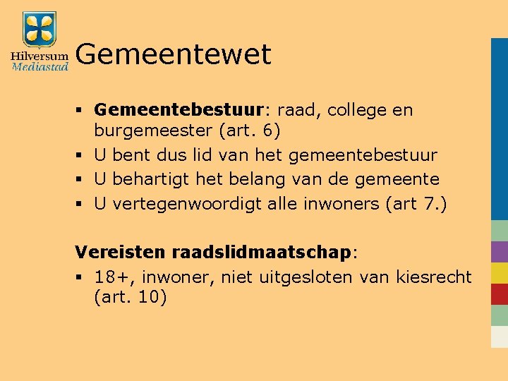 Integriteit en Gedragscode Opbouw presentatie Toelichting gemeentewet ...