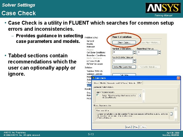 Chapter 5 Solver Settings Introductory FLUENT Training ANSYS