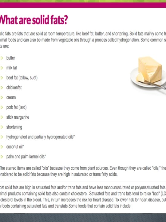 FATS A Concentrated Energy Source Chapter 6 O