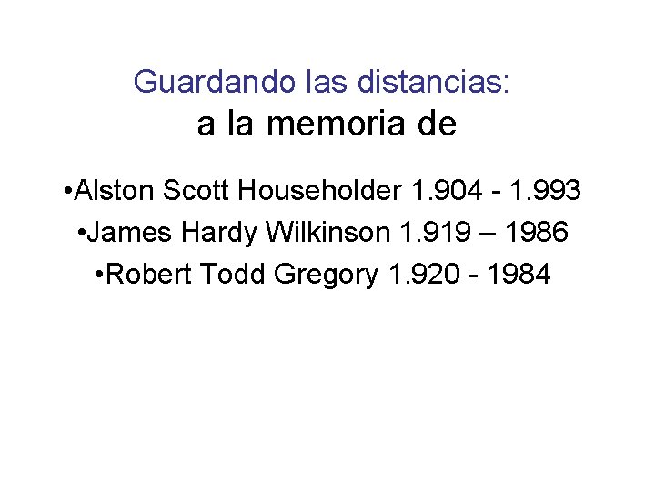 Guardando las distancias a la memoria de Alston