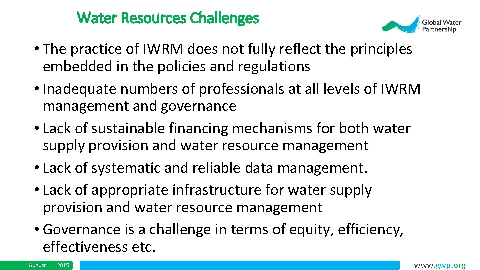 Integrated Water Resources Management in Eastern Africa Coping