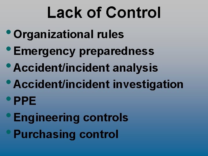 Accident Prevention Principles Introduction Accidents result from ...