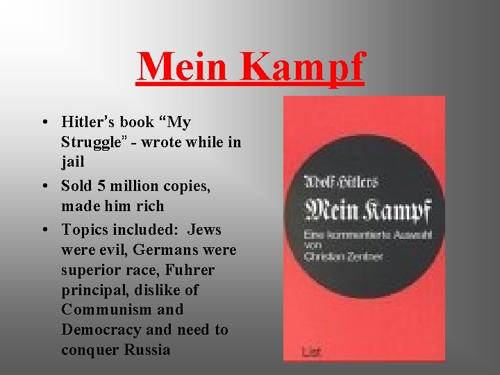 Rise to Power Adolf Hitler Objectives The objective