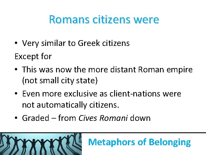 Metaphors of Belonging Citizenship Metaphors of Belonging Greek