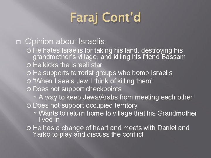 PROMISES Movie Guide Review ArabIsraeli Conflict Review ...