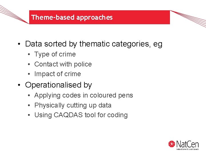 What is Framework Matt Barnard National Centre for