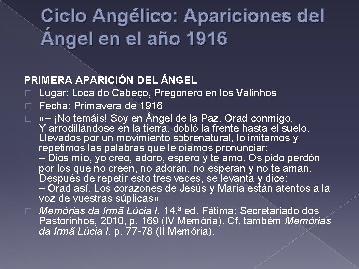 CENTENARIO DE LAS APARICIONES DE LA VIRGENCANONIZACIN DE