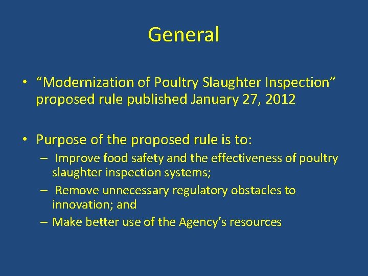 Proposed Rule Modernization of Poultry Slaughter Inspection NACMPI