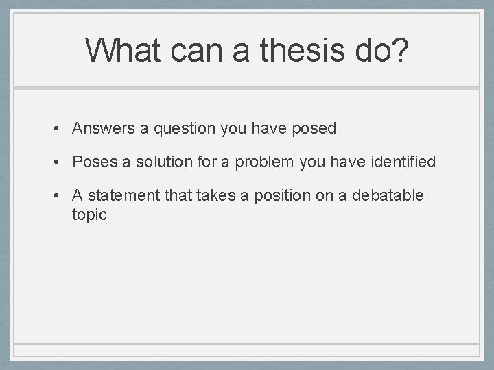 Writing a Great Thesis Statement What is a