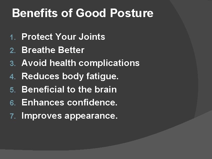 Module 4 Importance of Correct Posture Common Postural