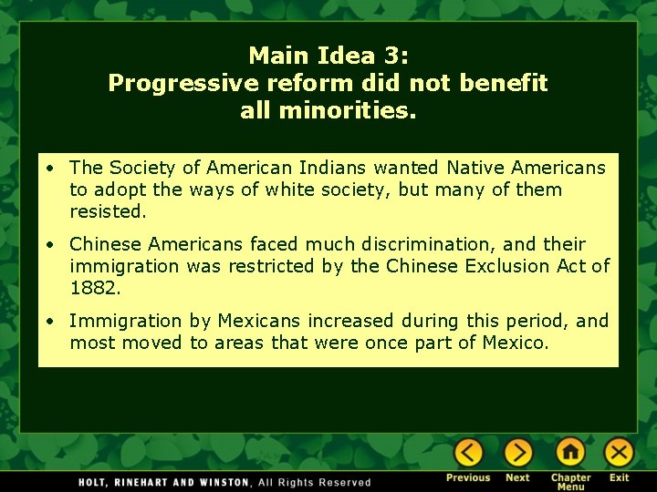 Chapter 19 The Spirit of Reform Section Notes