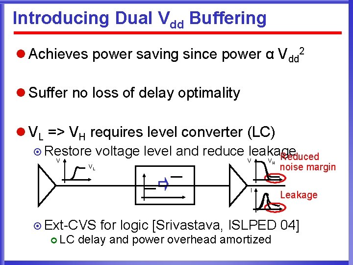 Power Optimal DualVdd Buffered Tree Considering Buffer Stations