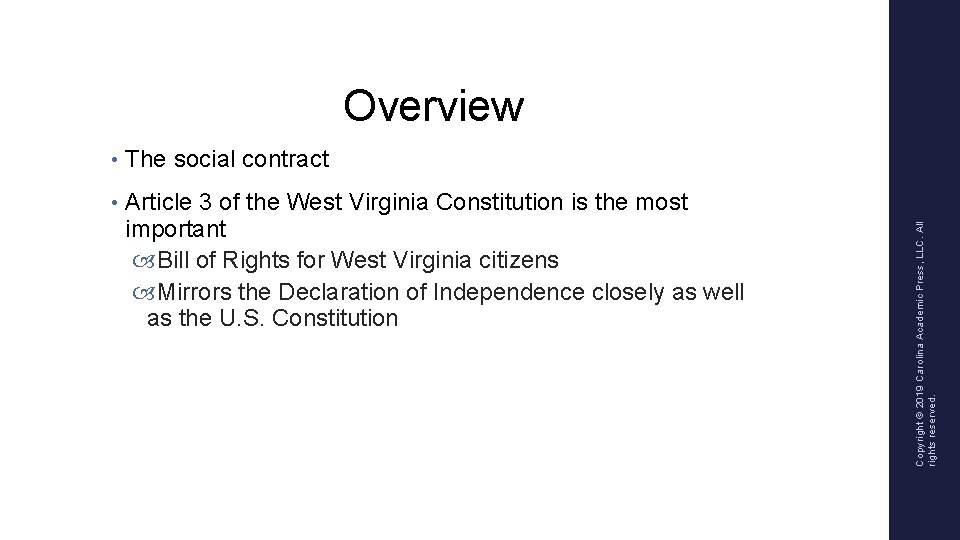 Outline Constitutional Comparison The State and National Bill