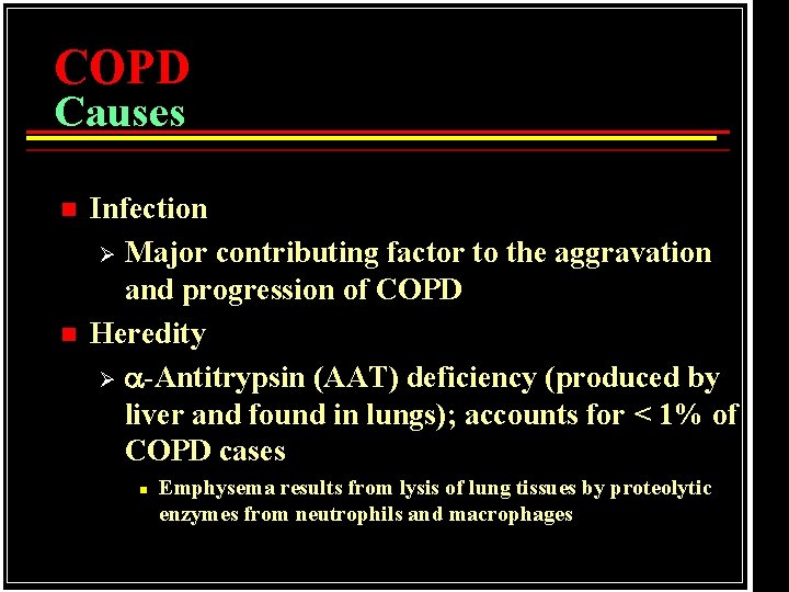 Chronic Obstructive Pulmonary Disease COPD COPD Description Characterized