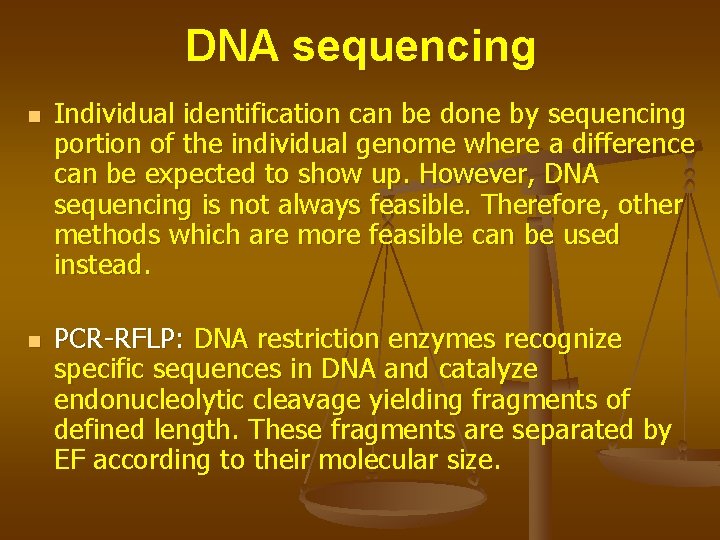 Molecular Traceability of animals and their products Dr