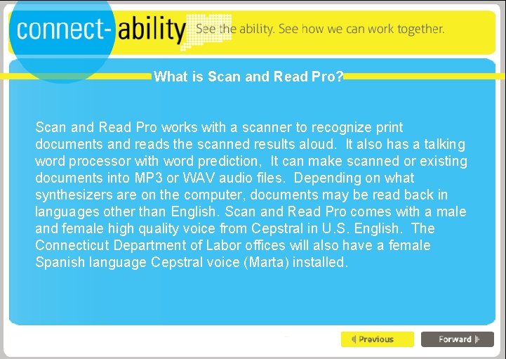 Using Scan and Read Pro CTWorks Assistive Technology