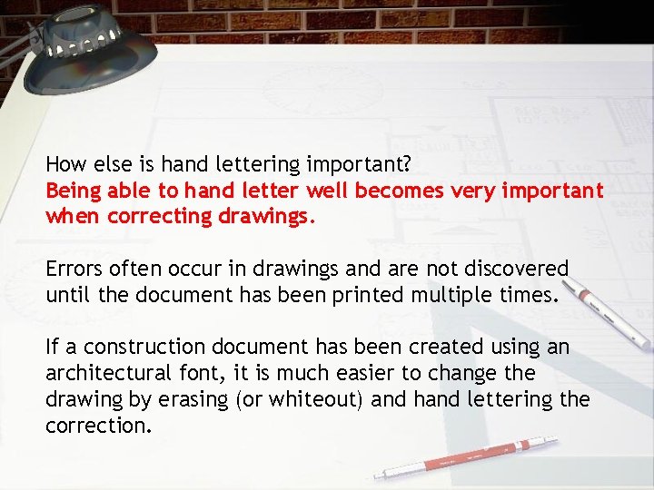 Applications of Technology Hand Lettering A Means of
