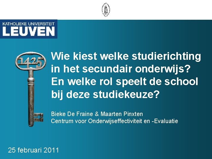 Wie kiest welke studierichting in het secundair onderwijs