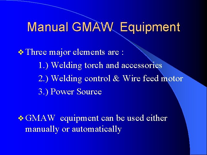 GMAW Fundamentals Gas Metal Arc Welding Metal Inert