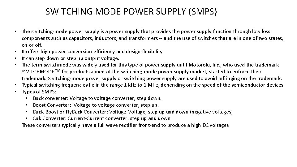 Introduction to DCDC Conversion EE 174 SJSU Tan