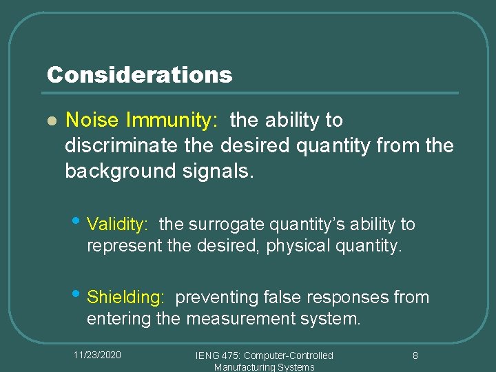 IENG 475 Lecture 11 Sensors Actuators and Relay