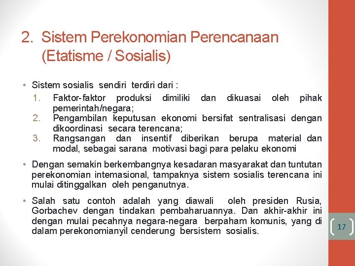 MATERI 1 1 Pengertian Sistem Ekonomi Sistem ekonomi