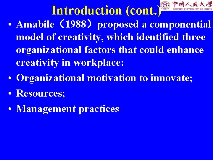 Facilitating individual creativity through human resource practices An