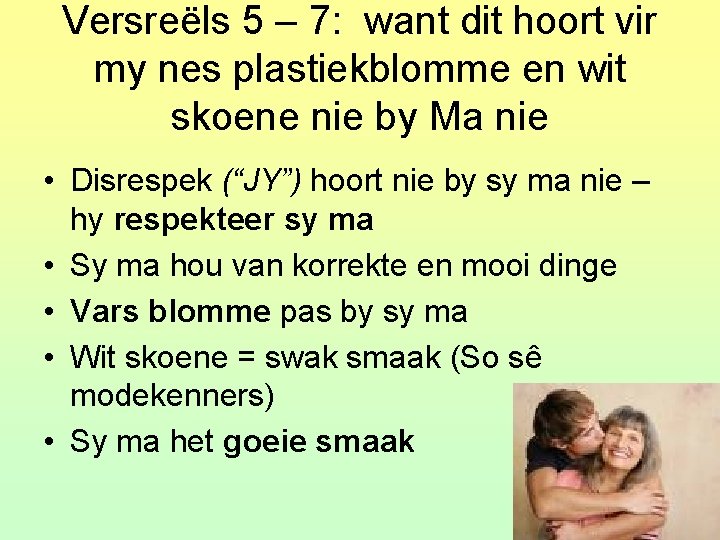 Brief Fernel Abrahams Strofe 1 Mammie ek skryf