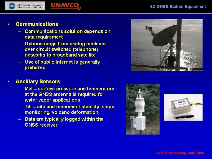 GNSS Stations for Geodetic Applications Equipment and Site