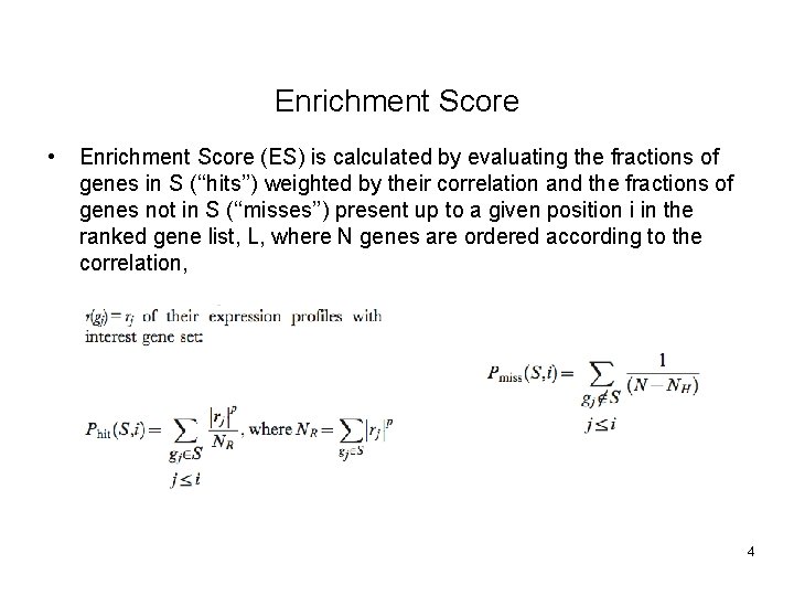 Gene Set Enrichment Analysis GSEA Key Features Ranks